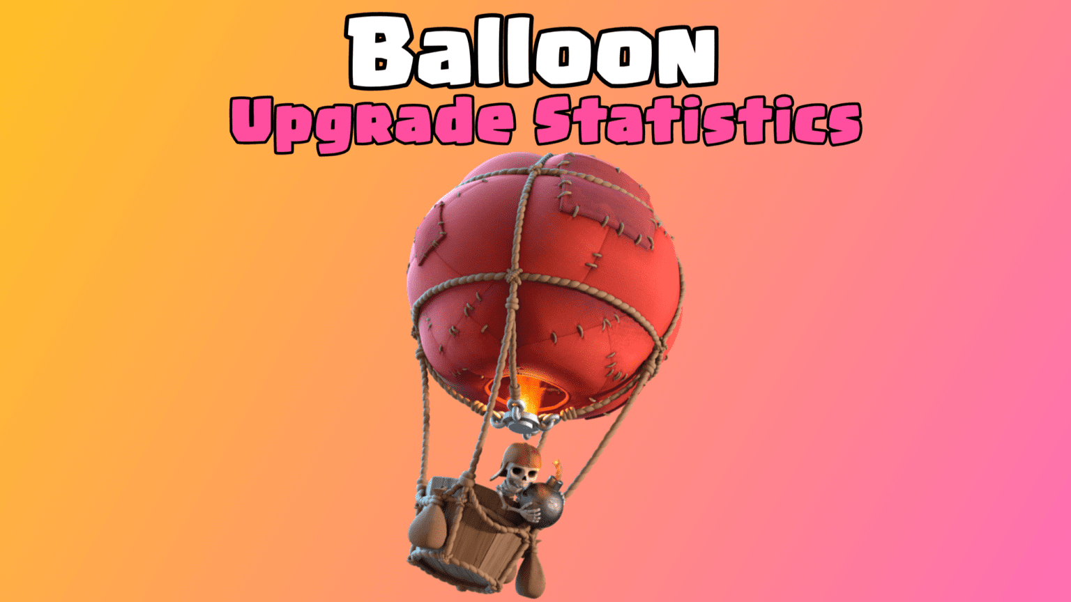 Balloon: Upgrade Cost, Max Levels and Upgrade Time - ClashDaddy